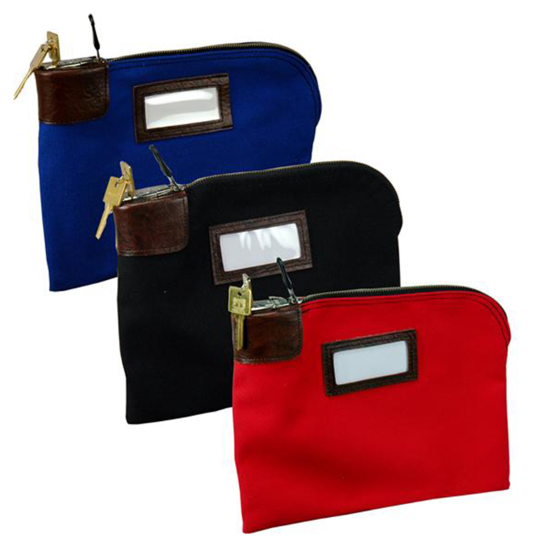 Locking zipper bank bags