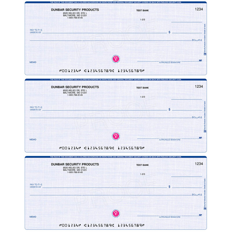 Laser business checks customized to your specifications. Guaranteed ...